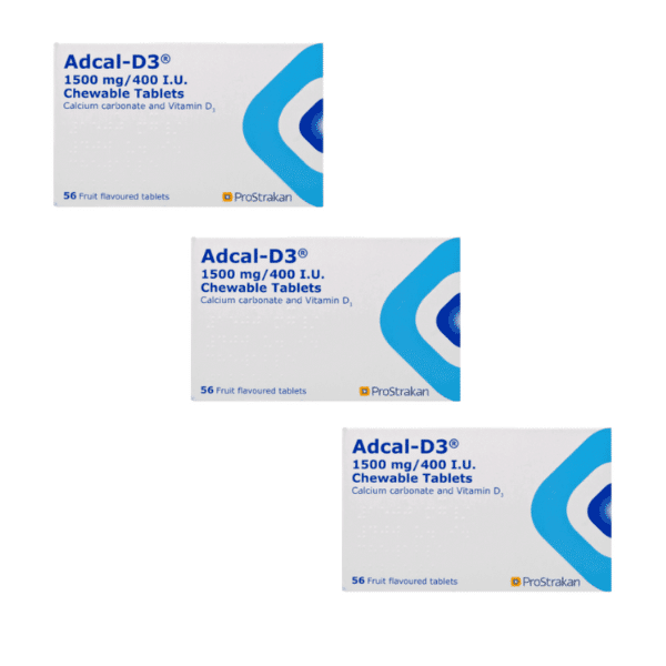 Adcal D3 1500mg 400 IU 168 Chewable Fruity Tablets Calcium Carbonate